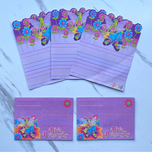 Lisa Frank | Office | Vtg Lisa Frank Diva Dragonfly 5pc Stationery Set ...